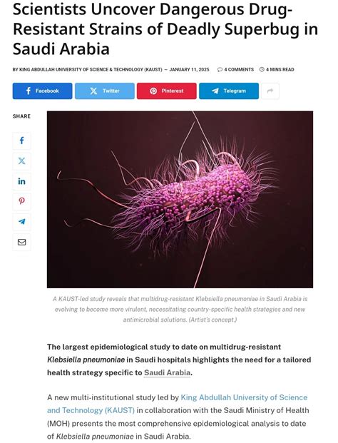 Scientists Uncover Dangerous Drug Resistant Strains Of Deadly Superbug In Saudi Arabia Album