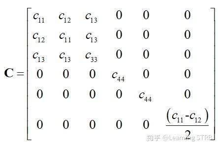 材料的弹性参数矩阵 知乎