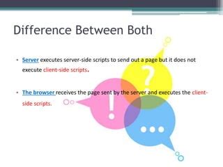 Client Side Server Side Scripting Pptx