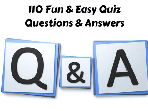 110 Fun And Easy Quiz Questions And Answers Teaching Expertise