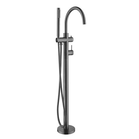 Mica Freestanding Bath Mixer With Hand Shower In Gun Metal In Melbourne