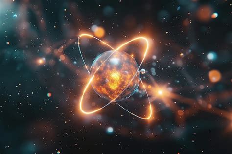 Ai Generative Atom Proton Electron Illustration Premium Ai Generated Image
