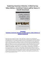 Exploring American Histories A Brief Survey Value Edition Combined