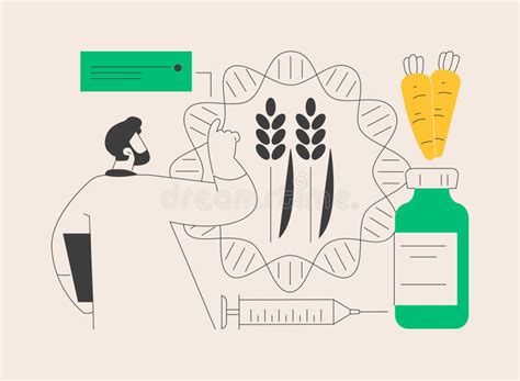 Genetically Modified Foods Abstract Concept Vector Illustration Stock