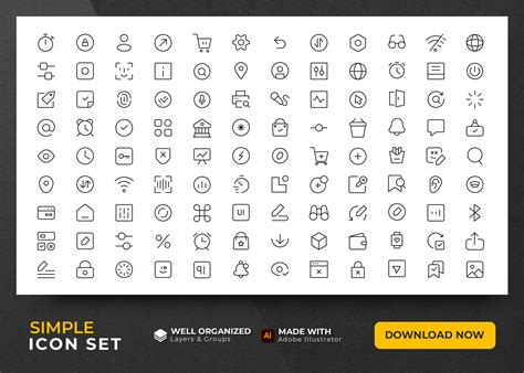 Basic User Interface Essential Icon Set Graphic By Rirafiq · Creative Fabrica