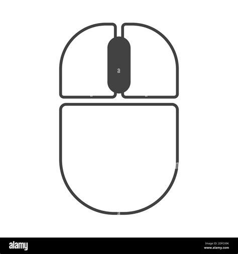 computer mouse wheel button click outline icon stock vector image and art
