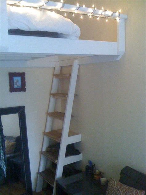 Modern Loft Bed With Stylish Plexiglass Railing And Trap Door Entrance