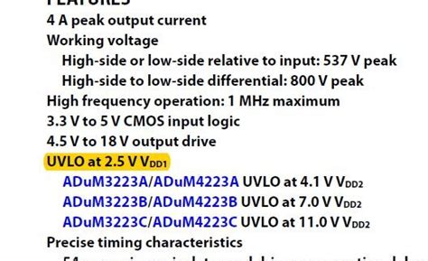 Adum4223 Is There Any Hysteresis With Vdd1 Uvlo Qanda Interface And Isolation Engineerzone