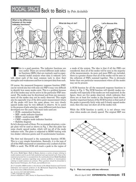 Pdf Modal Space What Is The Difference Between All The Mode