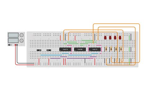 Circuit Design 4 Bit Sync Up Counter Tinkercad