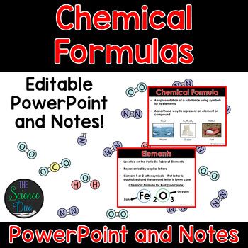 Chemical Formulas PowerPoint And Notes By The Science Duo TPT