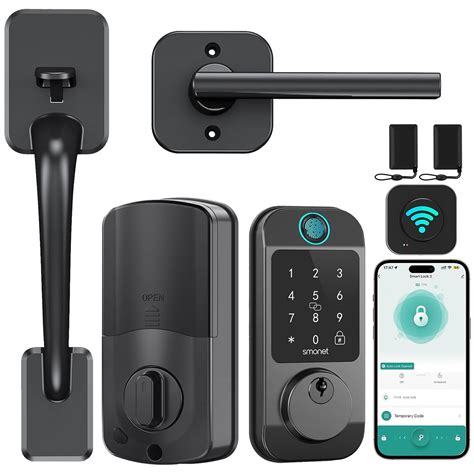 Smonet Wifi Front Door Lock Set Fingerprint Keyless Entry Smart Locks