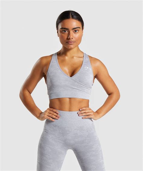 Gymshark Camo Seamless Sports Bra Lilac Gymshark