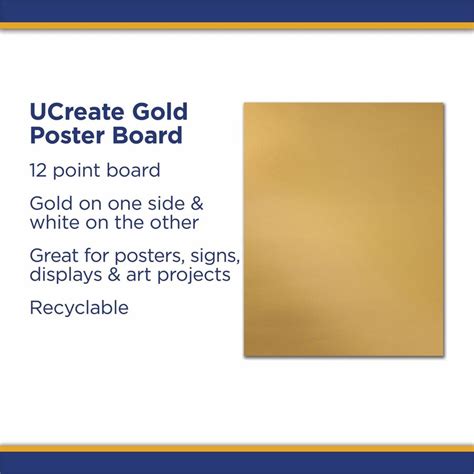 Ucreate Metallic Poster Board Classroom Poster Mounting Project