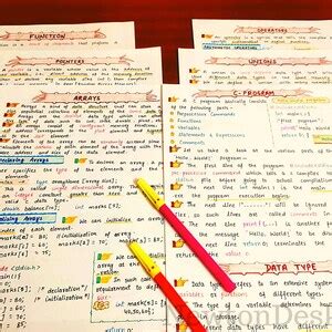 C Programming Language Aesthetic Study Notes Computer Science Study