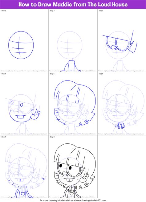 How To Draw Maddie From The Loud House The Loud House Step By Step