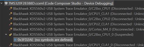 Tms320f28388d Debugging A Two Processor Board Where Program Is In