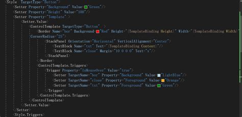 Wpf Button控件模板 薛定谔的小灯泡 博客园