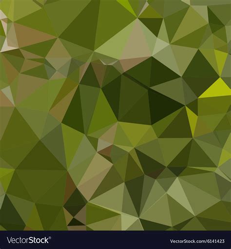 Sap Green Abstract Low Polygon Background Vector Image