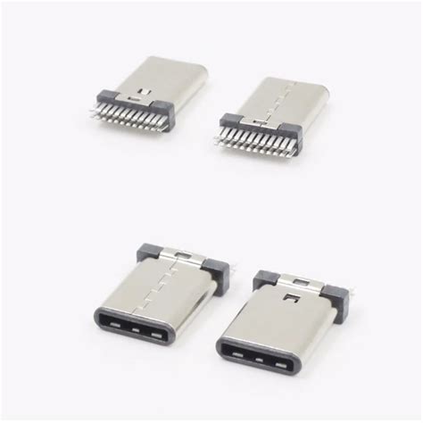 Usb 3 1 Plug Type C Male Connector 24pin Vertical Smt Usb C Receptacle Connector Buy Usb 3 1
