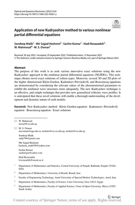 Application Of New Kudryashov Method To Various Nonlinear Partial Differential Equations