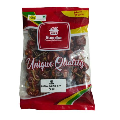 Gunvika Whole Dry Boriya Red Chilli Gol Mirchi Round Chillies