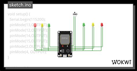 Traffic Light Wokwi Esp32 Stm32 Arduino Simulator