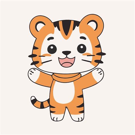 유아 를 위한 귀여운 호랑이 터 일러스트레이션 프리미엄 Ai 생성 벡터 유아 를 위한 귀여운 호랑이 터 일러스트레이션 프리미엄 Ai 생성 벡터