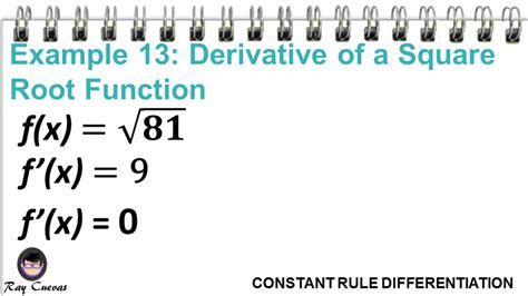 The Derivative Of A Constant With Examples Owlcation