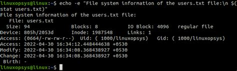 Echo Command In Linux