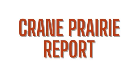 Crane Prairie Report 102221 Fly And Field Outfitters