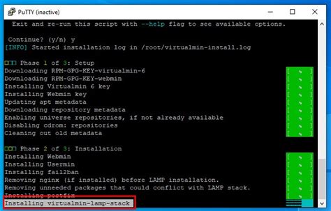 Khắc phục lỗi ở bước Installing virtualmin lamp stack khi cài đặt