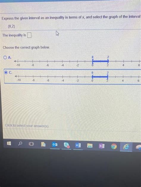 Solved Express The Given Interval As An Inequality In Terms Chegg Com