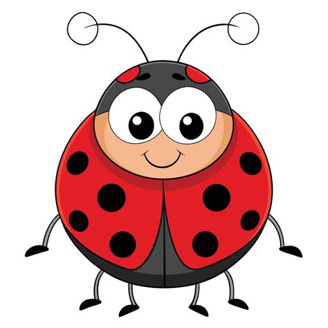 Cute Cartoon Ladybug Illustration With Big Eyes And A Smiling Face 60825688 Vector Art At Vecteezy