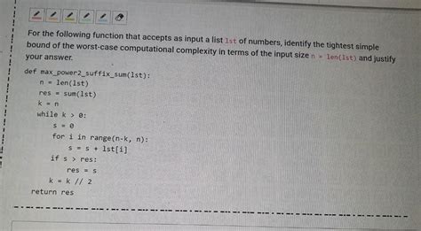 Solved For The Following Function That Accepts As Input A