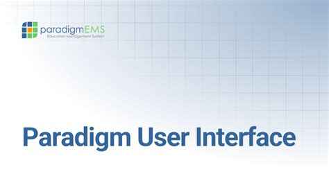 Paradigm User Interface Silverband Documentation