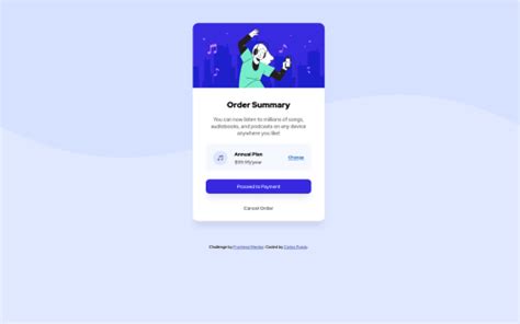 Frontend Mentor Order Summary Component Using Html And Css Coding