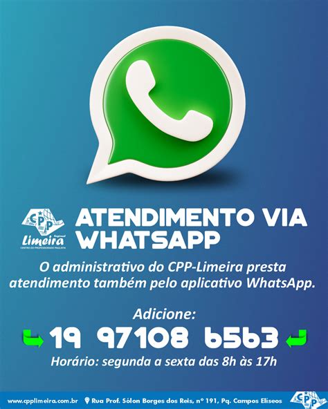 06 12 2022 ATENDIMENTO CPP VIA WHATSAPP CPP Limeira