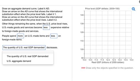 Solved Draw An Aggregate Demand Curve Label It AD Draw An Chegg Com