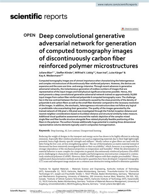 Pdf Deep Convolutional Generative Adversarial Network For Generation Of Computed Tomography