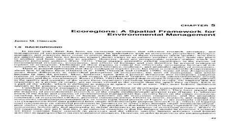 Pdf Ecoregions A Spatial Framework For Environmental Management Dokumentips