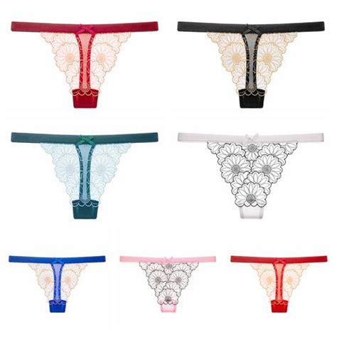 Jual Celana Dalam Transparan Sexy Renda Bunga Bordir G String Lingere C2530 Putih All Size