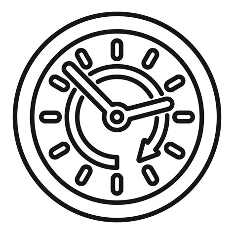 Wall Clock Hour Duration Icon Outline Event Schedule 44754418 Vector