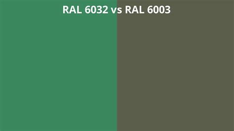 Ral 6032 Vs 6003 Ral Colour Chart Uk
