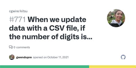 When We Update Data With A Csv File If The Number Of Digits Is Wrong