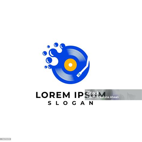 도트 음악 재생 기호 디자인 템플릿입니다 비닐 디스크 벡터 아이콘 기호 디자인 Performing Arts Event에 대한