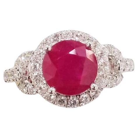 Aig Certified 10 Carat Natural Burma Ruby 18k Gold Ring For Sale At 1stdibs
