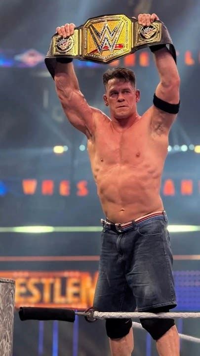 فوز جون سينا بلقب بطولة العالمwwe Wwefan Wrestlemania Johncena Wwe