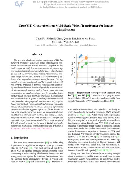 Chen Crossvit Cross Attention Multi Scale Vision Transformer For Image Classification Iccv 2021