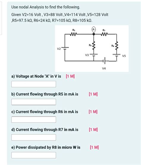 Solved Use Nodal Analysis To Find The Following Given V Chegg
